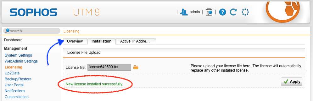 How to apply a Sophos License Renew Key to your UTM - TechNosis EndUser ...
