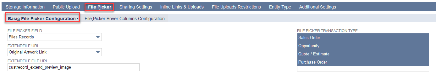 File Picker Missing from eXtendOrders Decoration Configuration - eXtendKnowledge